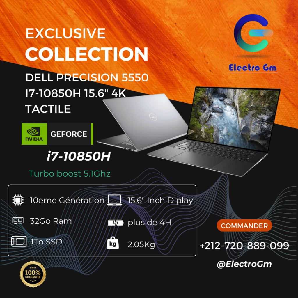 Dell Precision 5550 / Tactile 4K/ i7-10850H 32/1to - Electro Gm